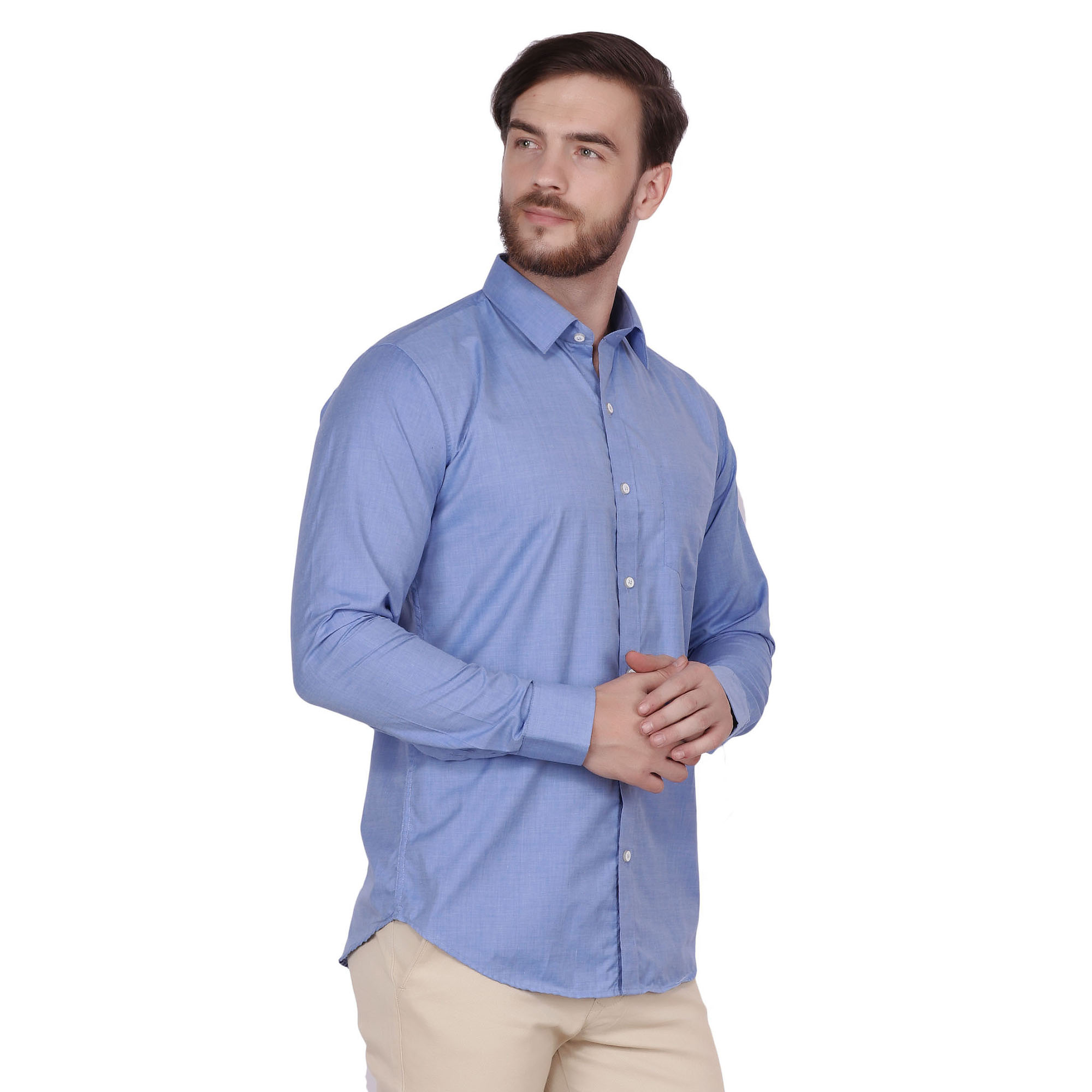 Cornflower Blue Shirts Manufacturer in Delhi, Cornflower Blue Shirts ...