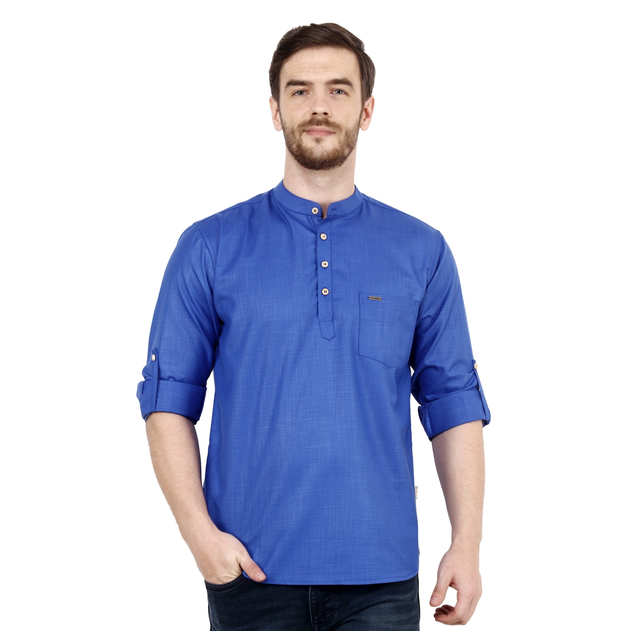 Mens U. Blue Short Kurta Manufacturer in Delhi, Mens U. Blue Short ...